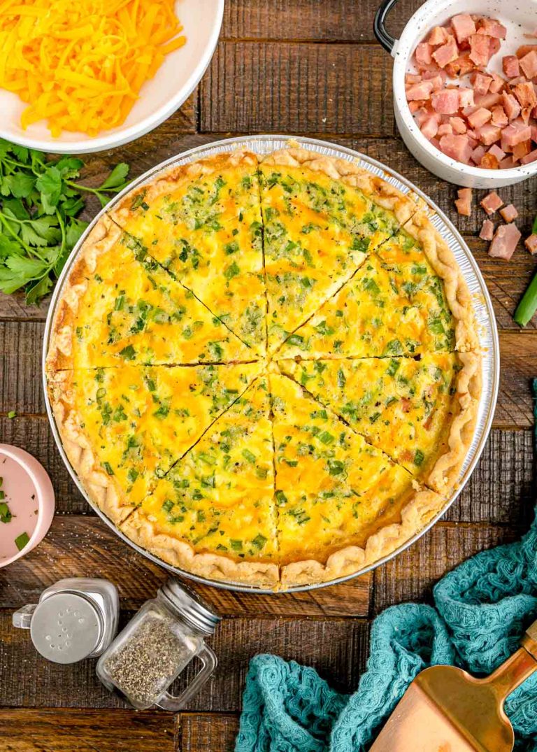 Easy Ham And Cheese Quiche - Busy Family Recipes