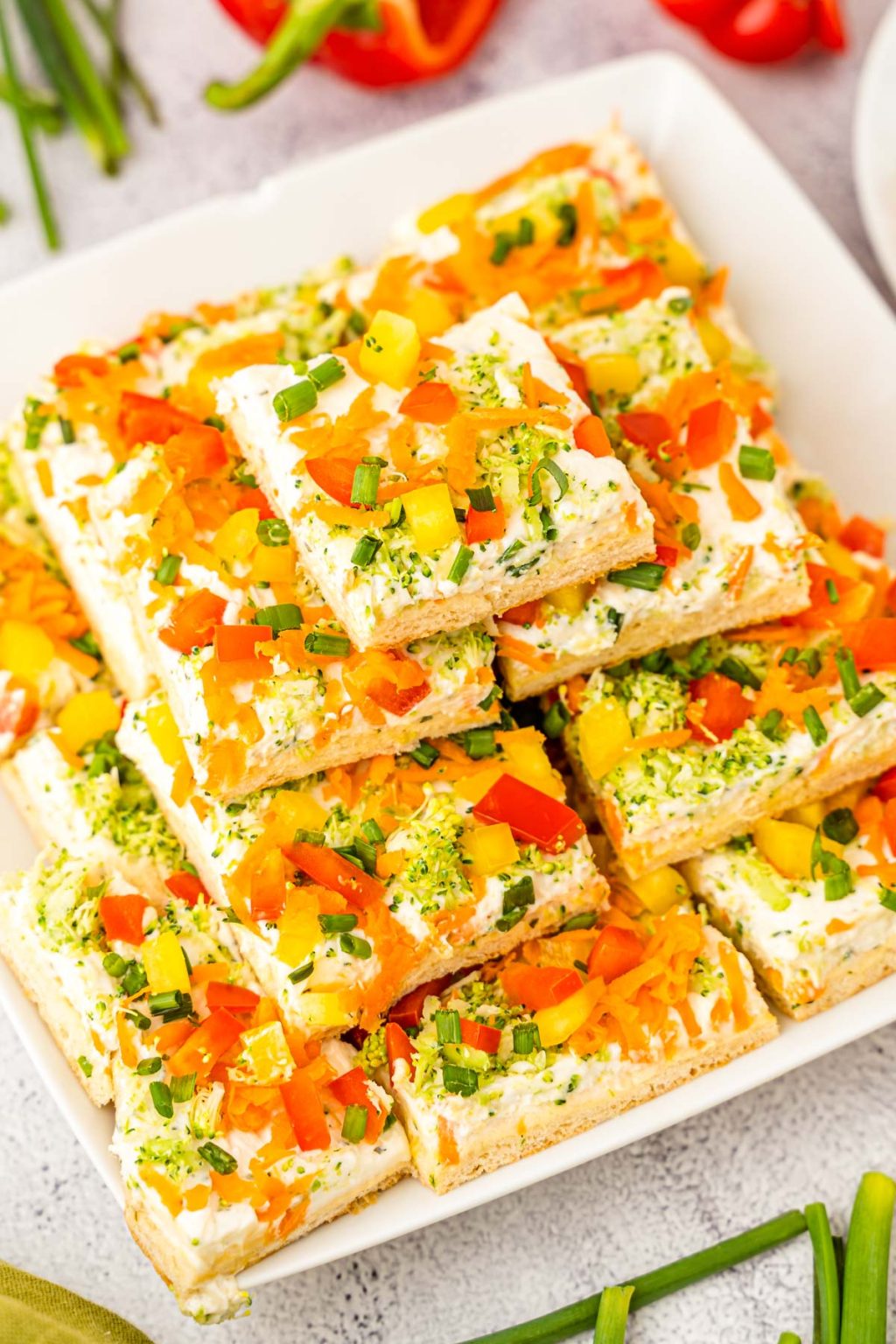 Crescent Roll Veggie Pizza - Busy Family Recipes