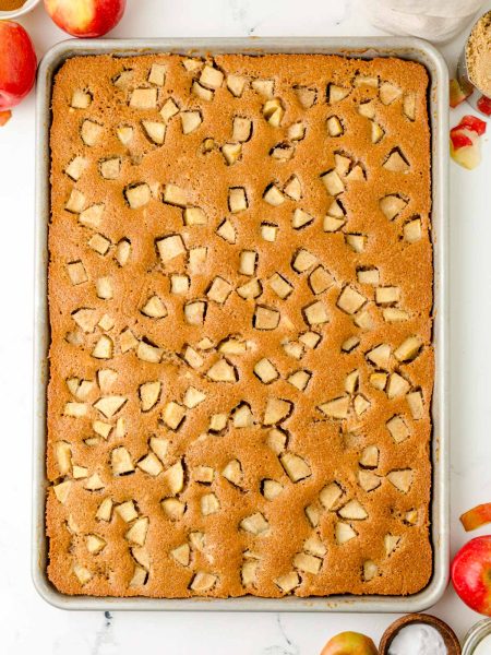 Caramel Apple Sheet Cake - Busy Family Recipes