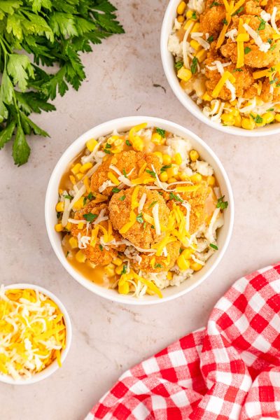 Copycat KFC Famous Bowls - Busy Family Recipes