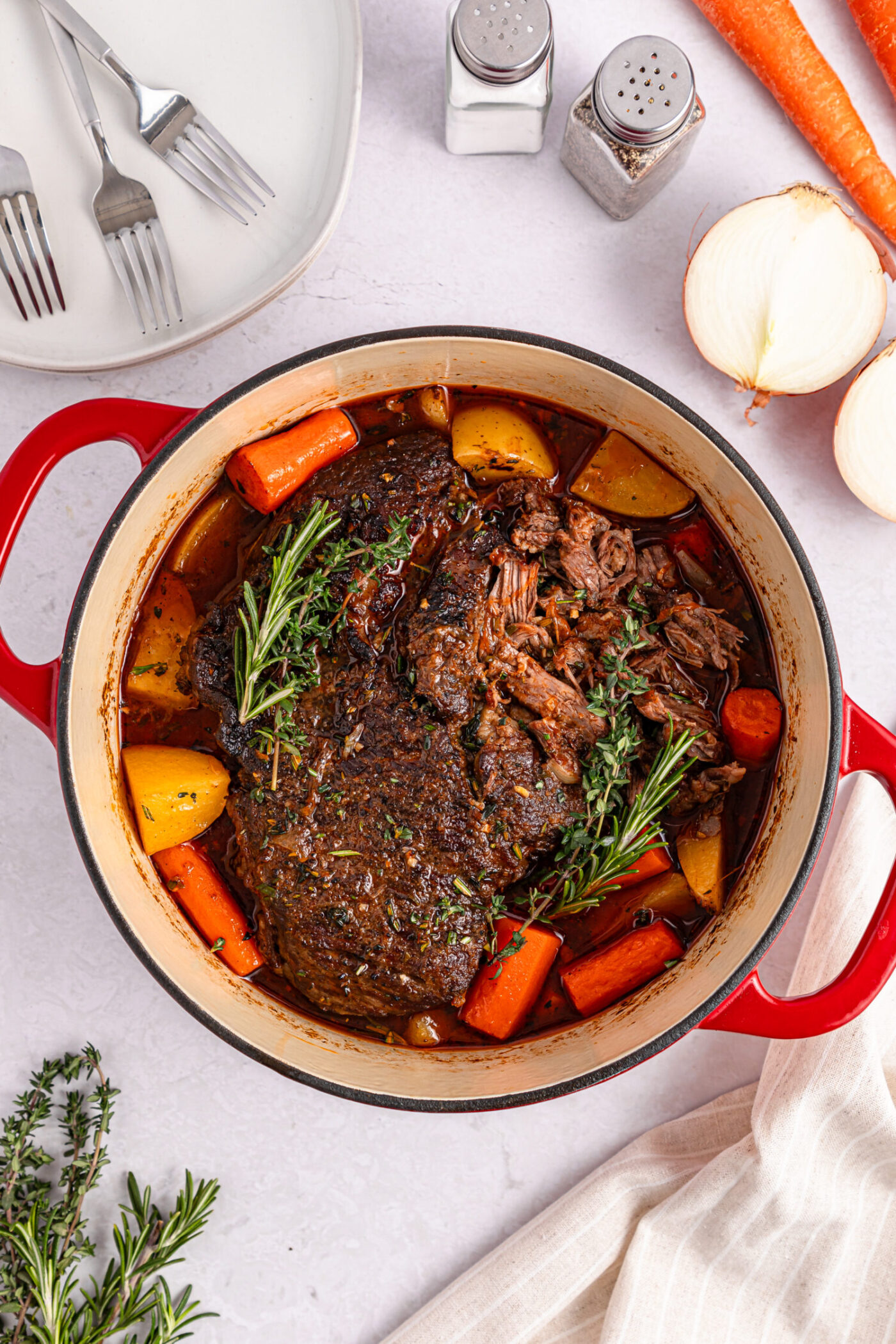 Easy Dutch Oven Pot Roast - Busy Family Recipes