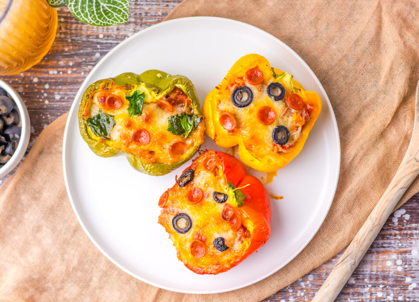 Pizza Stuffed Peppers - Busy Family Recipes